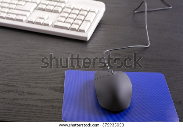 Mouse Blue Pad Front Computer Keyboard Stock Photo 375935053 | Shutterstock