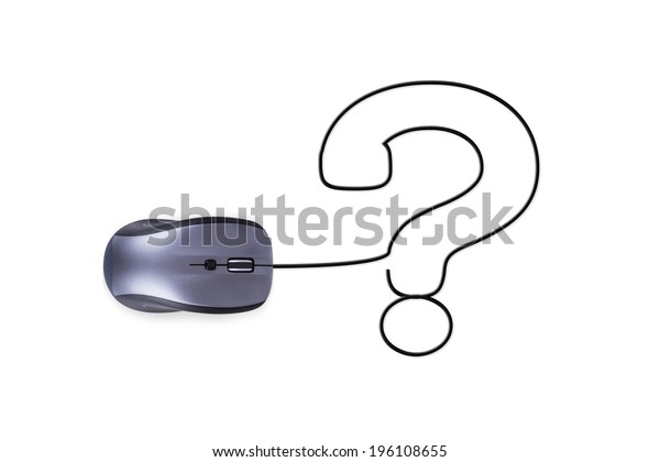 Mouse Cable Form Question Mark Isolated Stock Photo 196108655 ...