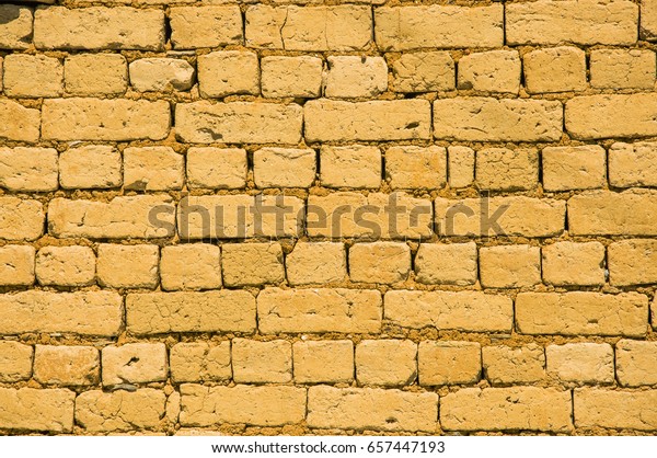 Mud Brick Wall Background Texture Stock Photo (Edit Now) 657447193