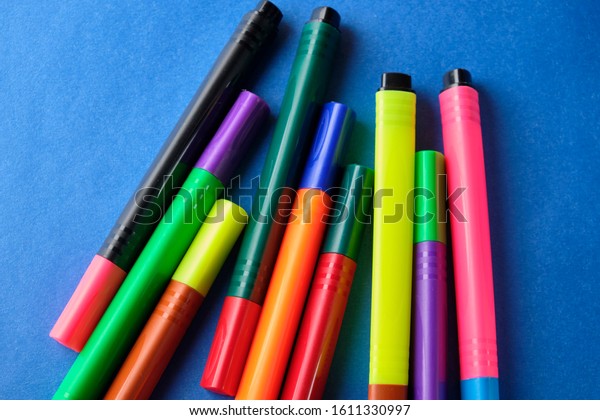 Multi Colored Crayons Wrong Color Caps Stock Photo 1611330997 ...