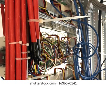 Multi Colored Network Cables Connected Data Stock Photo 1636570141 ...