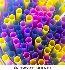 Multi Colored Plastic Drinking Straws Stock Photo 266532845 | Shutterstock