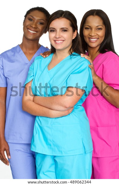 Multi Ethnic Group Nurses Stock Photo (Edit Now) 489062344