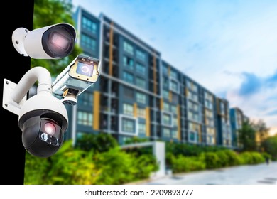 Multiangle Cctv System On Condos Corridors Stock Photo 2209893777 ...