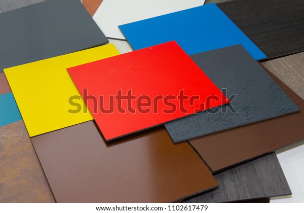 Multicolored Samples Composite Materials Ventilated Facades Foto Stok ...