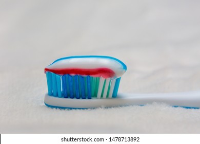 Close Toothbrush Toothpaste On White Background Stock Photo 714882253 ...
