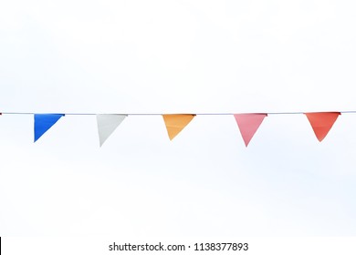 Multicolored Triangular Flags Hanging Stock Photo 1138377893 | Shutterstock