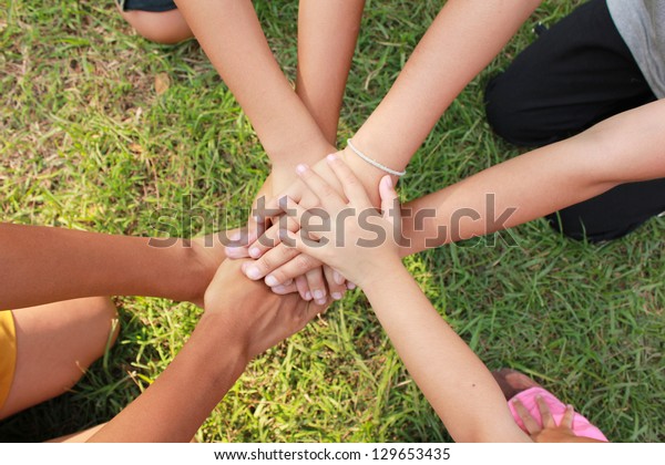 Multicultural Hands Stock Photo (Edit Now) 129653435