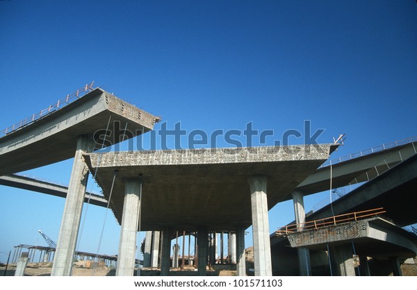 Multilevel Freeway Under Construction Stock Photo (Edit Now) 101571103