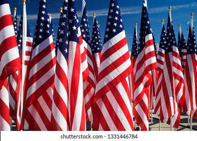 Multiple American Flags Air Force Base Stock Photo 1331446784 ...