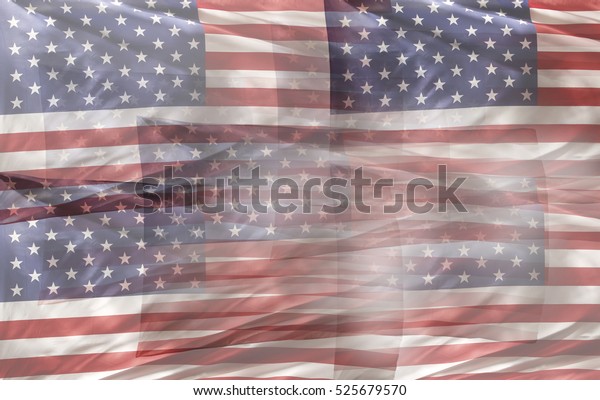 Multiple American Flags Overlapping Stock Photo 525679570 | Shutterstock