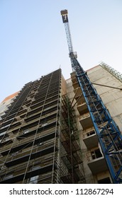 Multiple Cranes Working On Huge Construction Stock Photo 112867294 ...