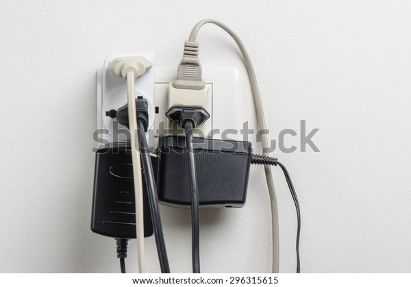 Multiple Electrical Plugs Wall Outlet Stock Photo (Edit Now) 296315615