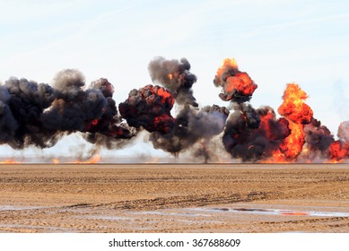 Multiple Explosions On Sandy Beach Stock Photo 367688609 | Shutterstock