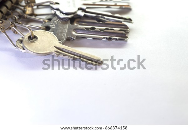 Multiple Keys On White Background Stock Photo 666374158 | Shutterstock