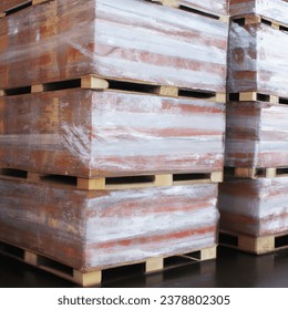 Indoor Photo Unsafe Stacking Pallets Warehouse AI-generated image ...