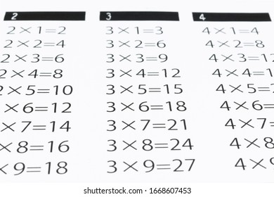 Multiplication Sheet Elementary School Primary Education Stock Photo ...