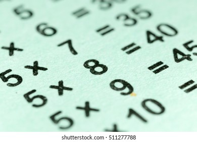 Multiplication Table Background Macro Stock Photo 511277788 | Shutterstock