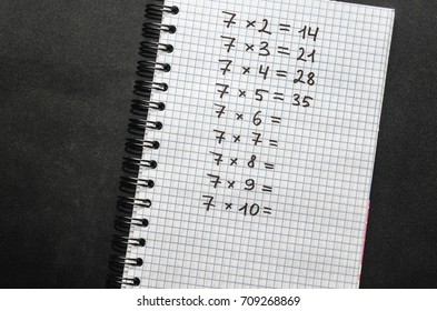 Multiplication Table School Notebook Stock Photo 709268869 | Shutterstock
