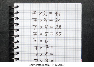 Multiplication Table School Notebook Stock Photo 732708184 | Shutterstock