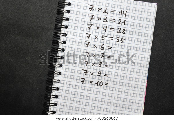 Multiplication Table School Notebook Stock Photo 709268869 | Shutterstock