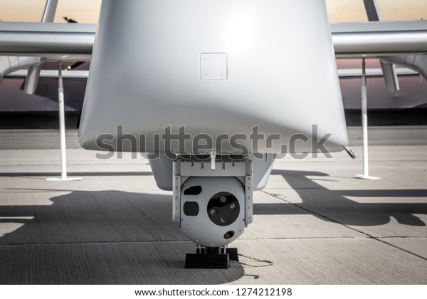 Multisensor Surveillance Camera Pod Under Military Stock Photo ...