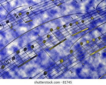Music Notes Clouds Abstract Stock Photo 81745 | Shutterstock