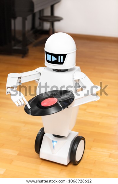 Music Robot Playing Record While Touching Stock Photo (Edit Now) 1066928612