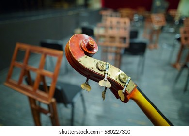Musical Instruments Peg Box Scroll Double Stock Photo 580227310 ...