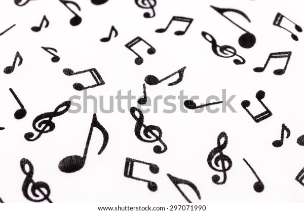 Musical Notes Textile Stock Photo (Edit Now) 297071990