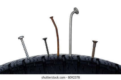 1,547 Nail in tyre Images, Stock Photos & Vectors | Shutterstock
