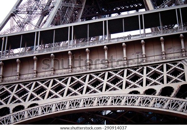 Names On Eiffel Tower Paris France Stock Photo (Edit Now) 290914037
