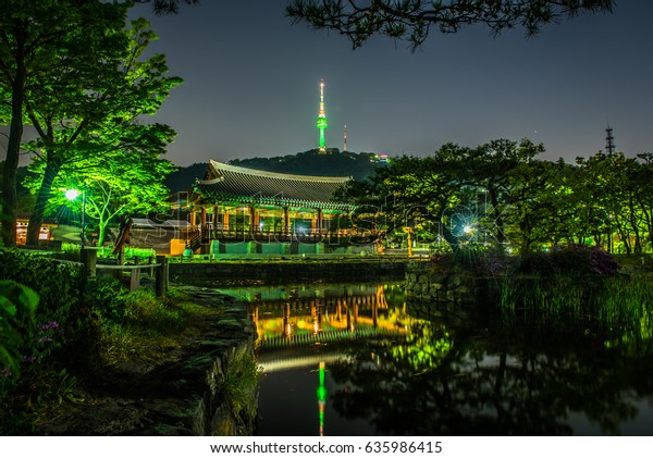 Namsangol Hannok Village Seoul Tower Located Stock Photo 635986415 ... Namsangol Hannok Village Seoul Tower Located Stock Photo 635986415 ...