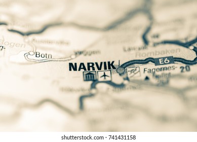 Narvik On Map Stock Photo (Edit Now) 721577803
