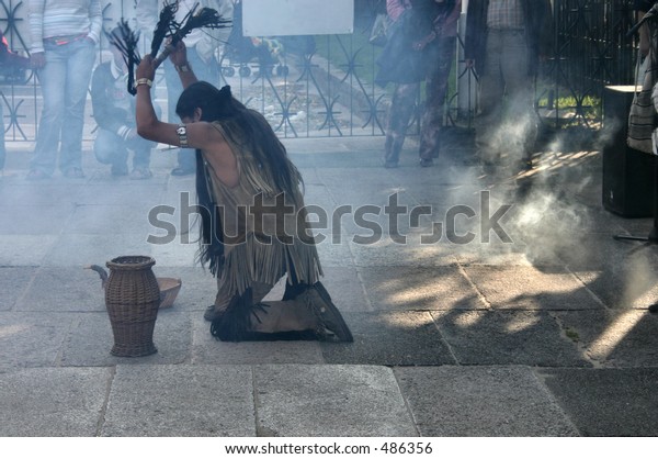 Native Americans Doing Ritual Dance 2 Stock Photo (Edit Now) 486356