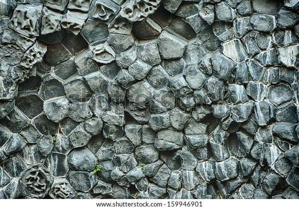 Natural Background Hexagonal Basalt Columns Icelandic Stock Photo (Edit ...