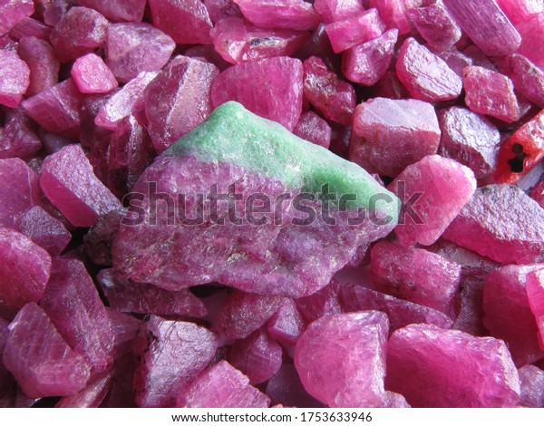 Natural Mineral Ruby Gemstone Crystal Background Stock Photo 1753633946 ...
