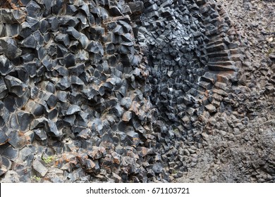 Natural Pattern Background Hexagonal Stone Formations Stock Photo ...