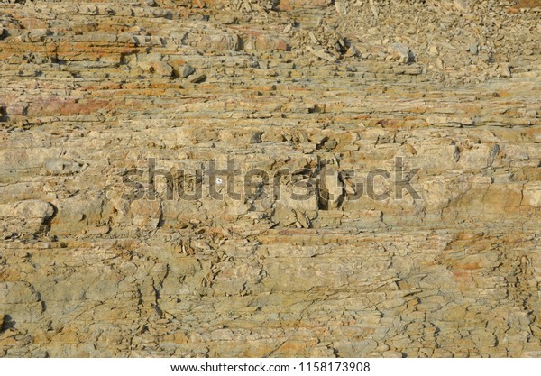 Natural Rock Structure Background Texture Lined Stock Photo 1158173908 ...