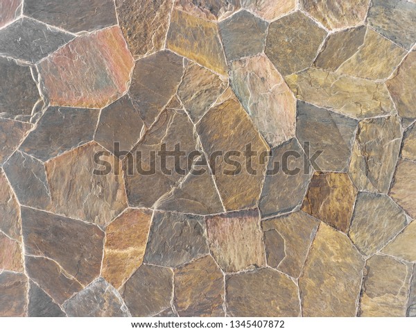 Natural Stone Texture Background Tile Wall Stock Photo 1345407872 ...