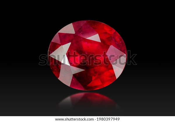 Natural Treated Red Ruby Oval Faceted Stock Photo 1980397949 | Shutterstock
