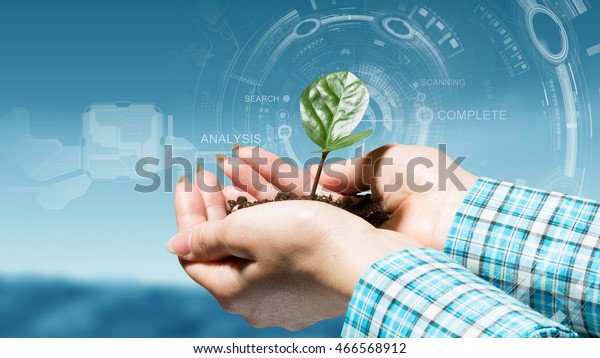 Nature Technology Interaction Stock Photo (Edit Now) 466568912