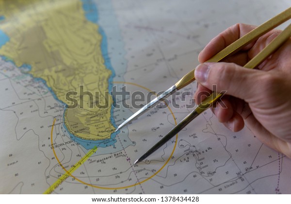 Nautical Chart Divider Stock Photo 1378434428 | Shutterstock