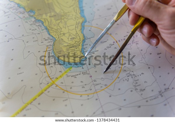 Nautical Chart Divider Stock Photo 1378434431 | Shutterstock