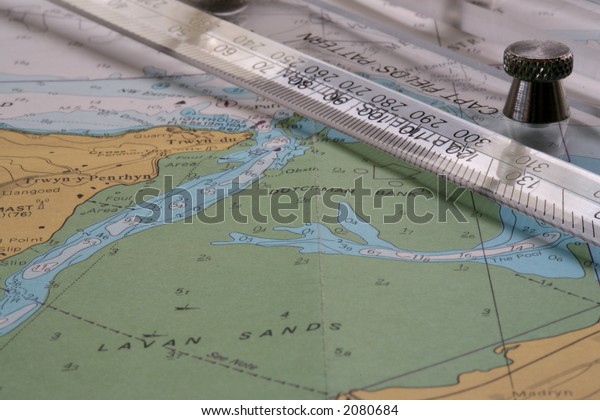 Nautical Chart Parallel Rulers Stock Photo 2080684 | Shutterstock