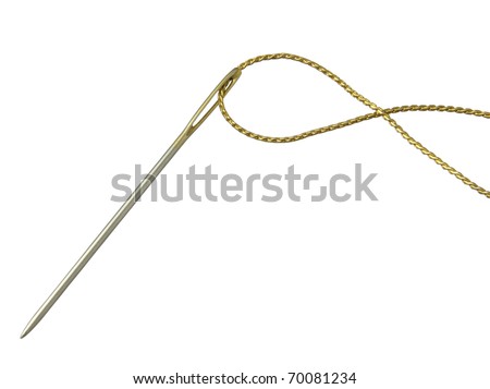 Needle Golden Thread Stock Photo (Edit Now) 70081234 - Shutterstock
