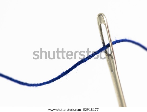 Needle Thread On White Background Stock Photo (Edit Now) 52918177