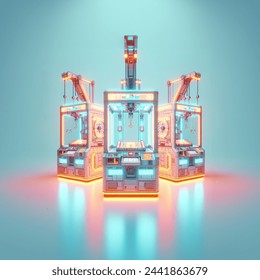 Illustrate Front-facing Claw Machine Machine Itself AI-generated image ...