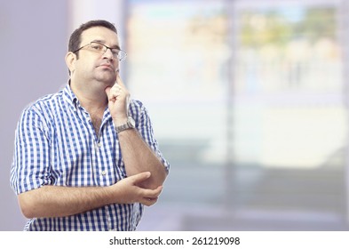 Nerd Man Thinking Stock Photo 261219098 | Shutterstock
