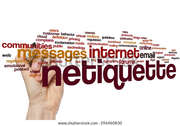 Netiquette Concept Word Cloud Background Stock Photo 296460830 ...
